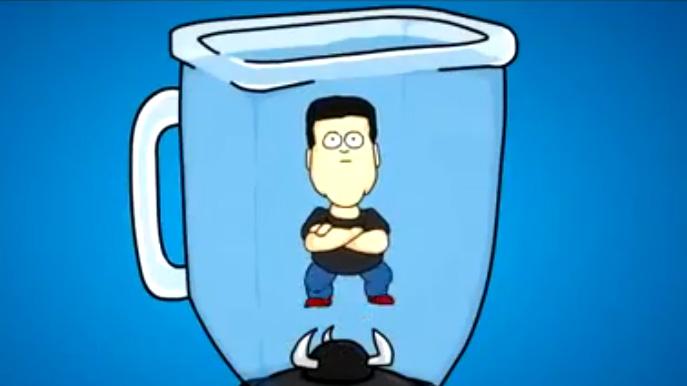 Simon Cowell in a Blender - Joe Cartoon - Mondo